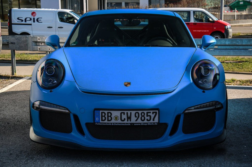 VViViD+ Matte Smurf Blue (Riviera Porsche GT3 Blue) Vinyl Wrap | The ...